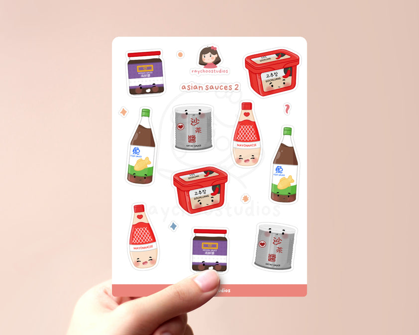 Asian Sauces 2 Sticker Sheet Bundle